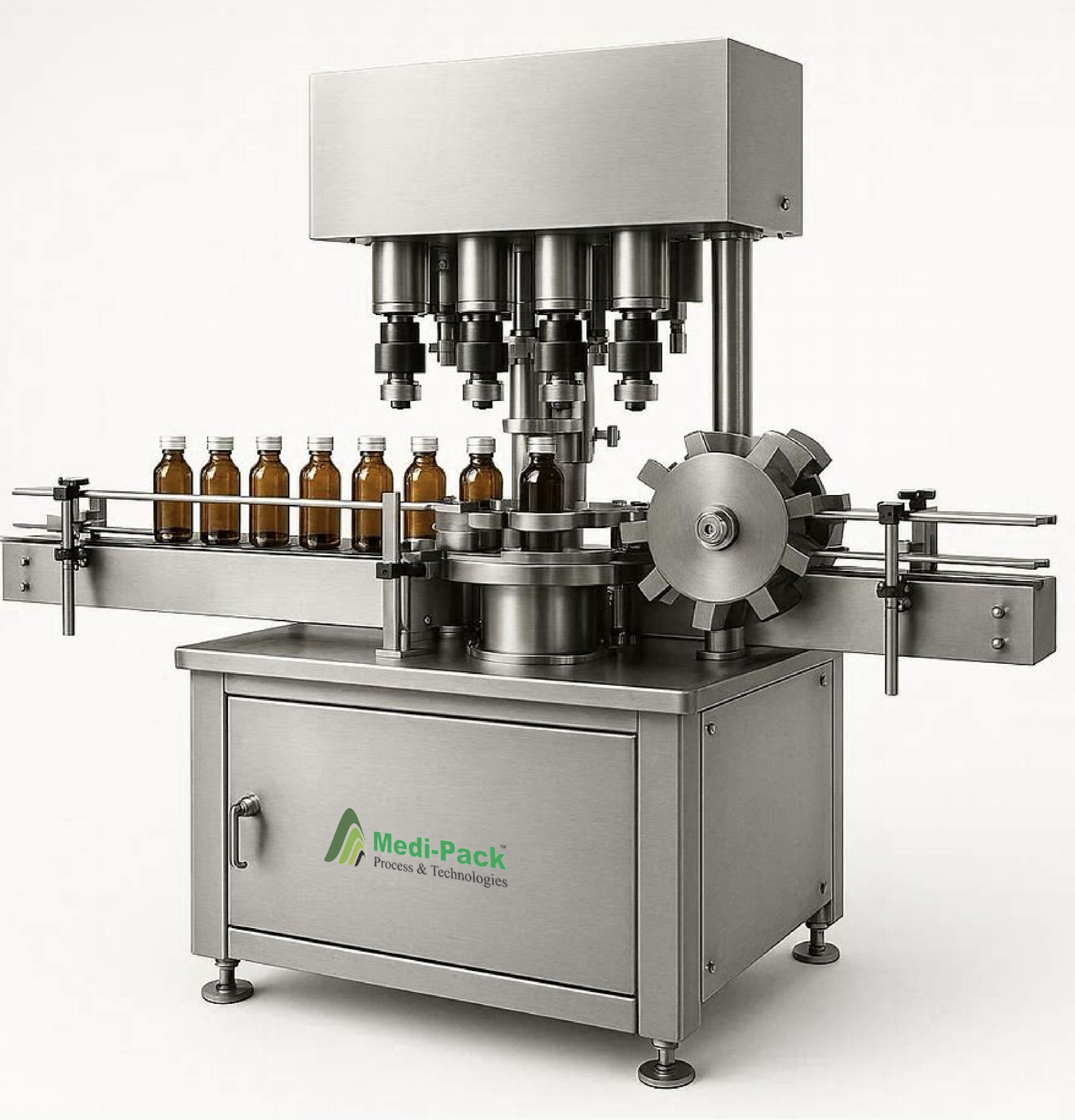 Automatic Four Head ROPP Cap Sealing Machine - Medi-Pack Process ...